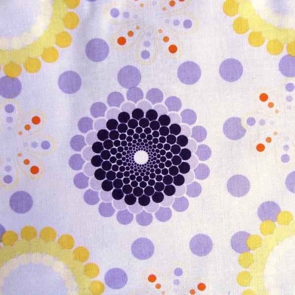 Dotty 'Floral' Print on Cotton - Folksy