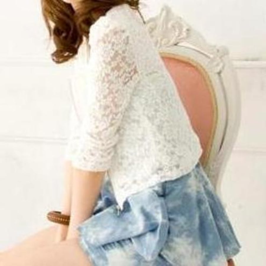 Cropped Lace Jacket - Folksy