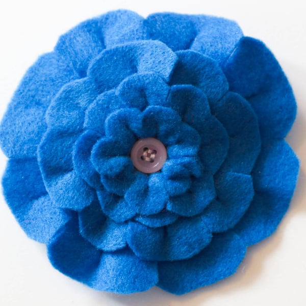 Blue flower brooch. One of a kind brooch. Gift ... - Folksy
