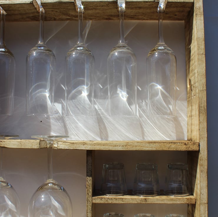 Wine & spirit glass storage rack - Folksy