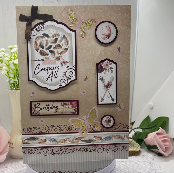 Boho Chic Greeting Card and Notebook B2 - Folksy