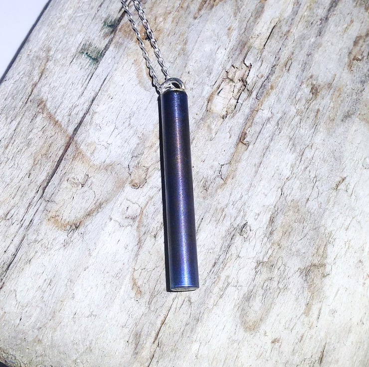 Handmade Coloured Titanium Pendant Necklace - ... - Folksy