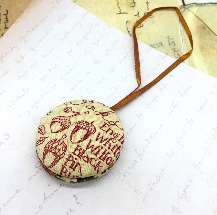 Pumpkins and acorns large fabric buttons double... - Folksy