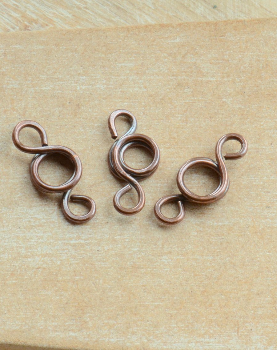 Handmade Oxidised Copper Connector Links - Folksy