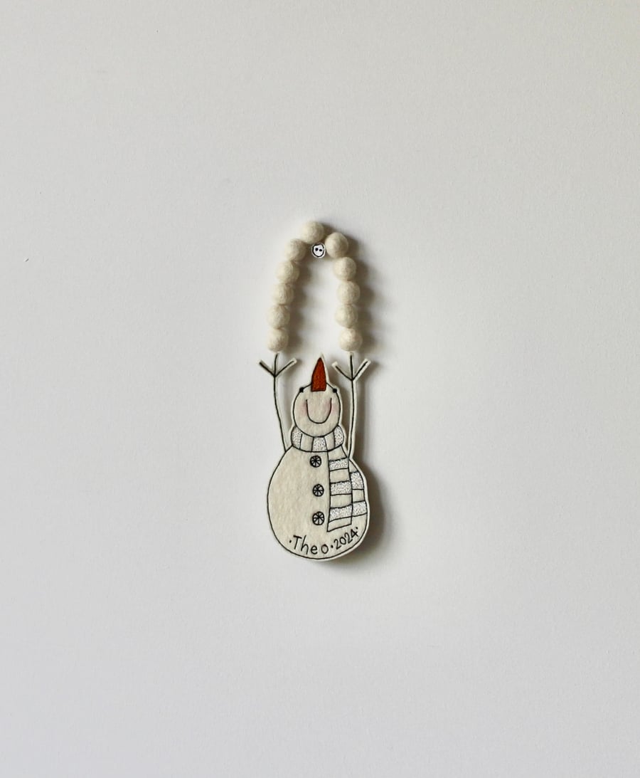 Special Order for Sue - 'Personalised Snowman' ... - Folksy