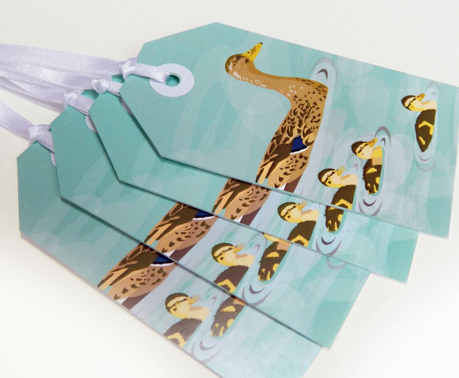 Dabbling Ducks Gift Tags - Easter, Spring tags - Folksy