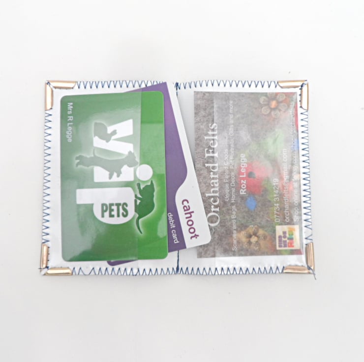 Card Wallet, Bus Pass Holder, felted with fish ... - Folksy