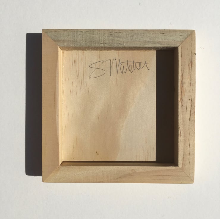 Small blue floral original monoprint by Stef Mi... - Folksy