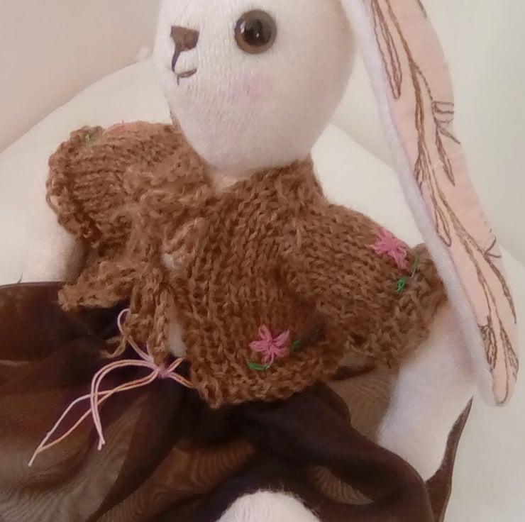 Collectable Rabbit, Velour Rabbit, Keepsake Rabbit - Folksy