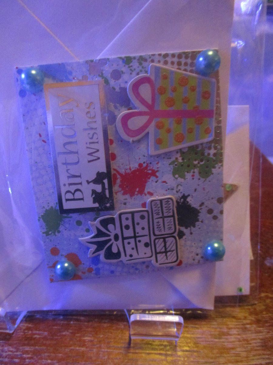 Birthday Wishes Presents Card - Folksy