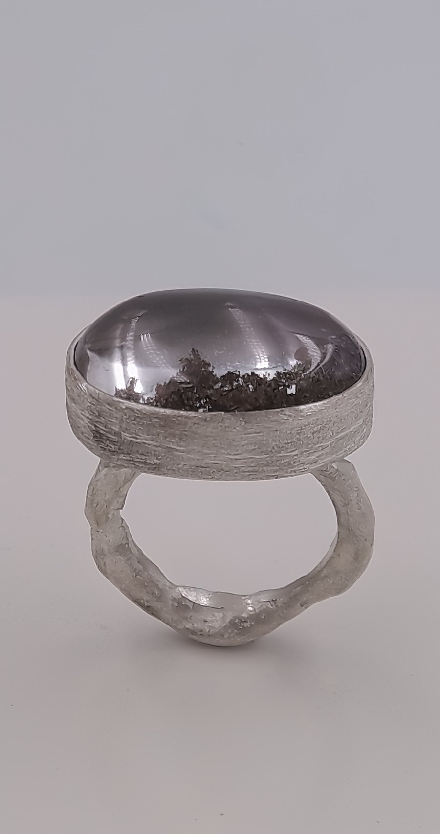 Elegant Quartz Cabochon Silver Ring - Folksy