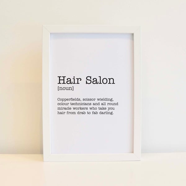 Hair Salon Wall Art - Definition Print, Salon d... - Folksy