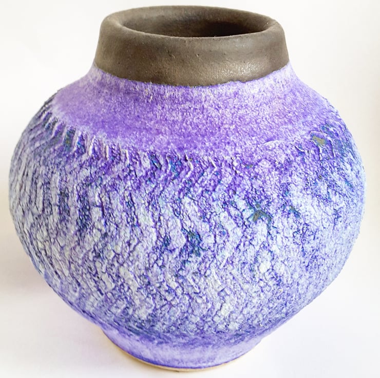 Textured Ceramic Turquoise Vase - Folksy