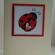 Ladybird card - Folksy