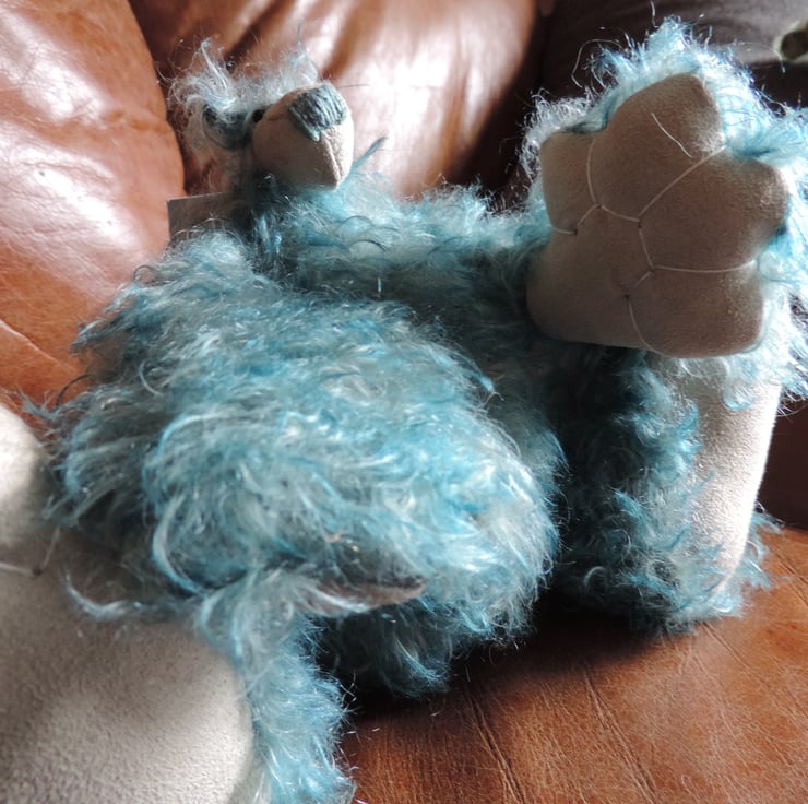 8" Mohair Wacky Handmade Teddy Bear - Folksy