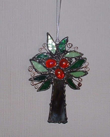 Stained Glass Apple Tree Suncatcher - Folksy