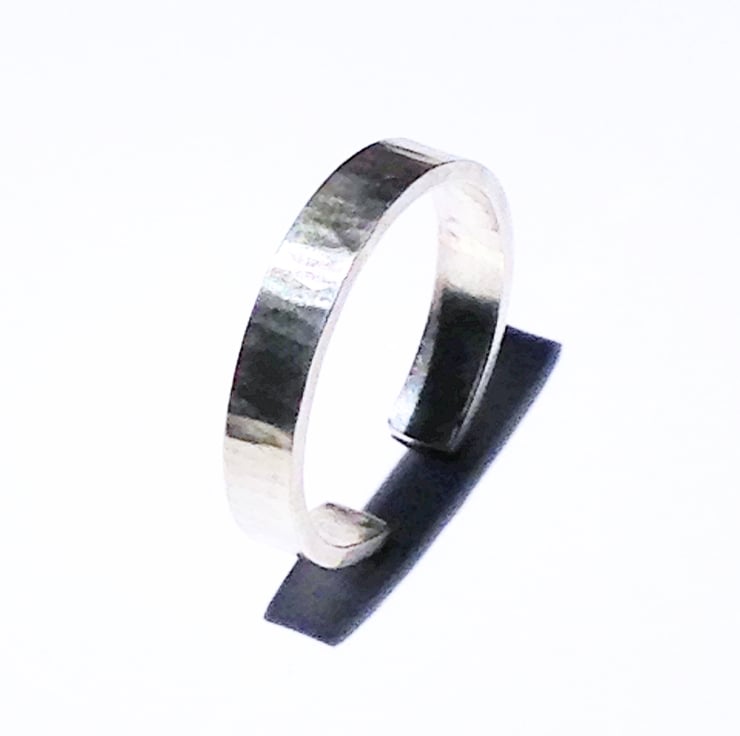 Handmade Sterling Silver Hammered Open Ring UK ... - Folksy