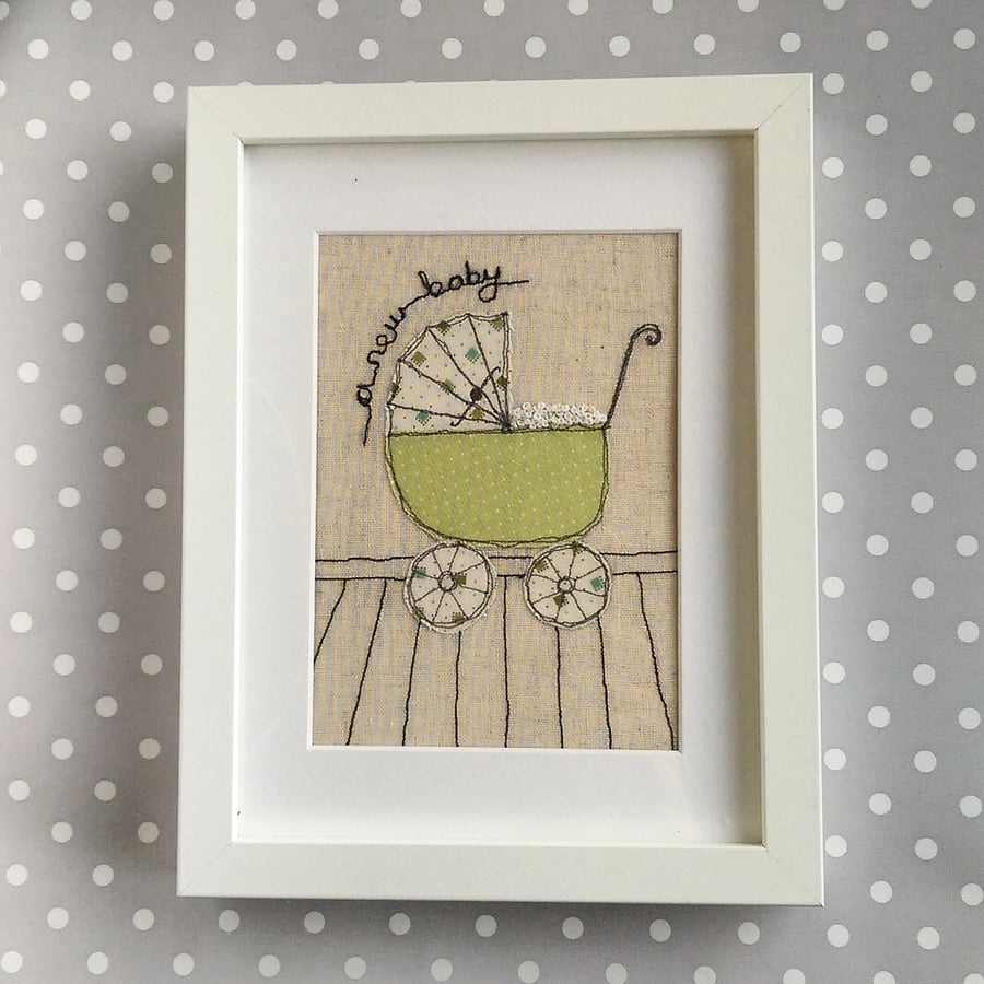 Handmade New Baby Embroidered Traditional Pram ... - Folksy