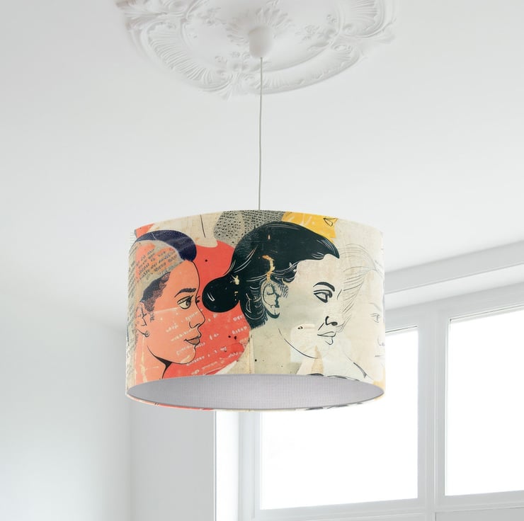 Modern Art Lamp Shade, Classic fine art gallery... - Folksy