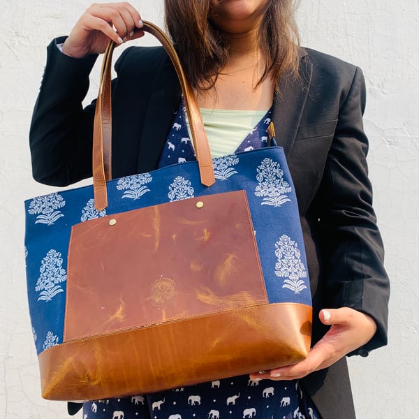 Beach Handag Handmade Leather Shoulder Bag For ... - Folksy