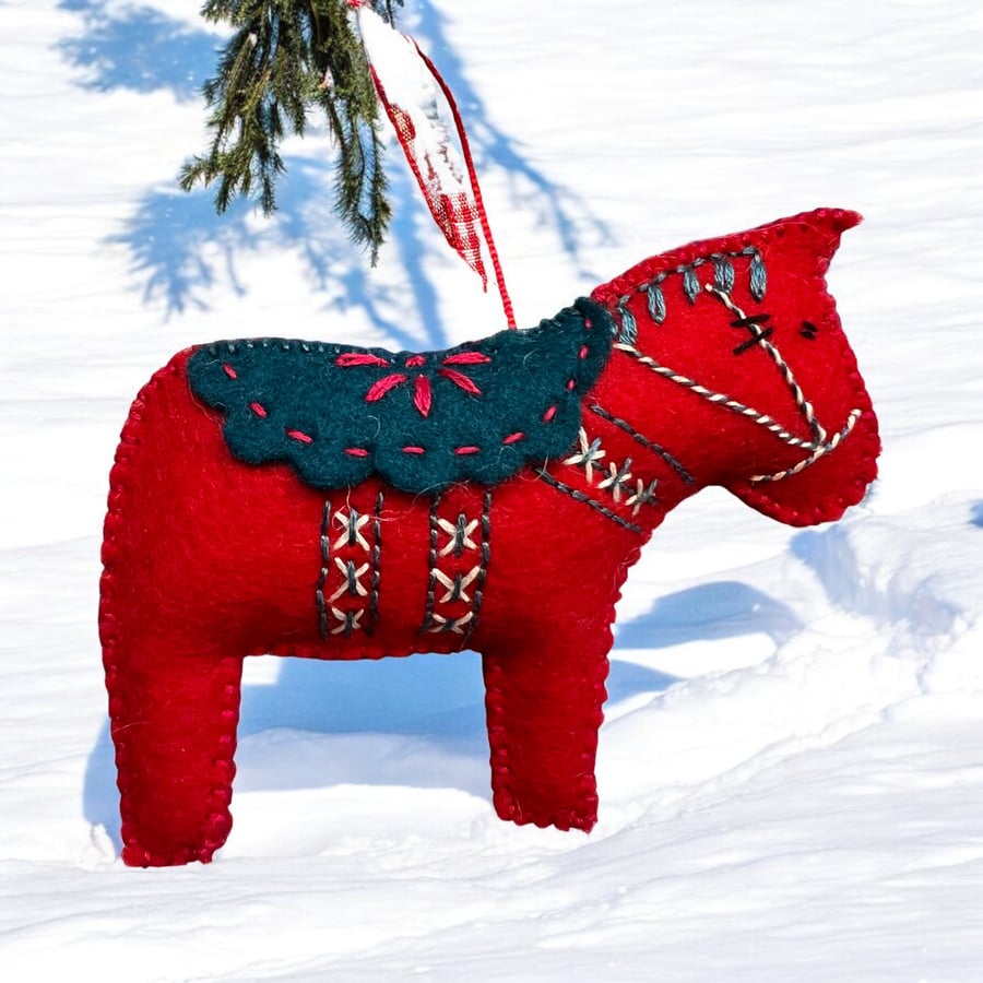SALE Decoration Traditional Dala Horse - Folksy