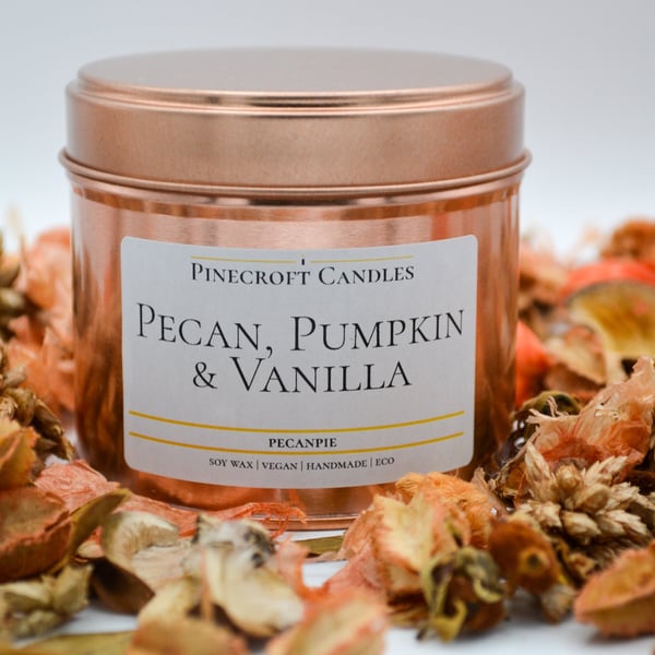 Pumpkin & Pecan Scented Vegan Soy Candle in... - Folksy