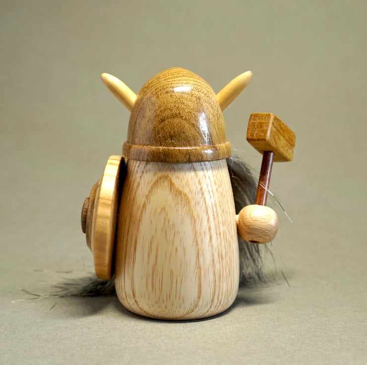 Handmade wood Viking Gonk Gnome. - Folksy