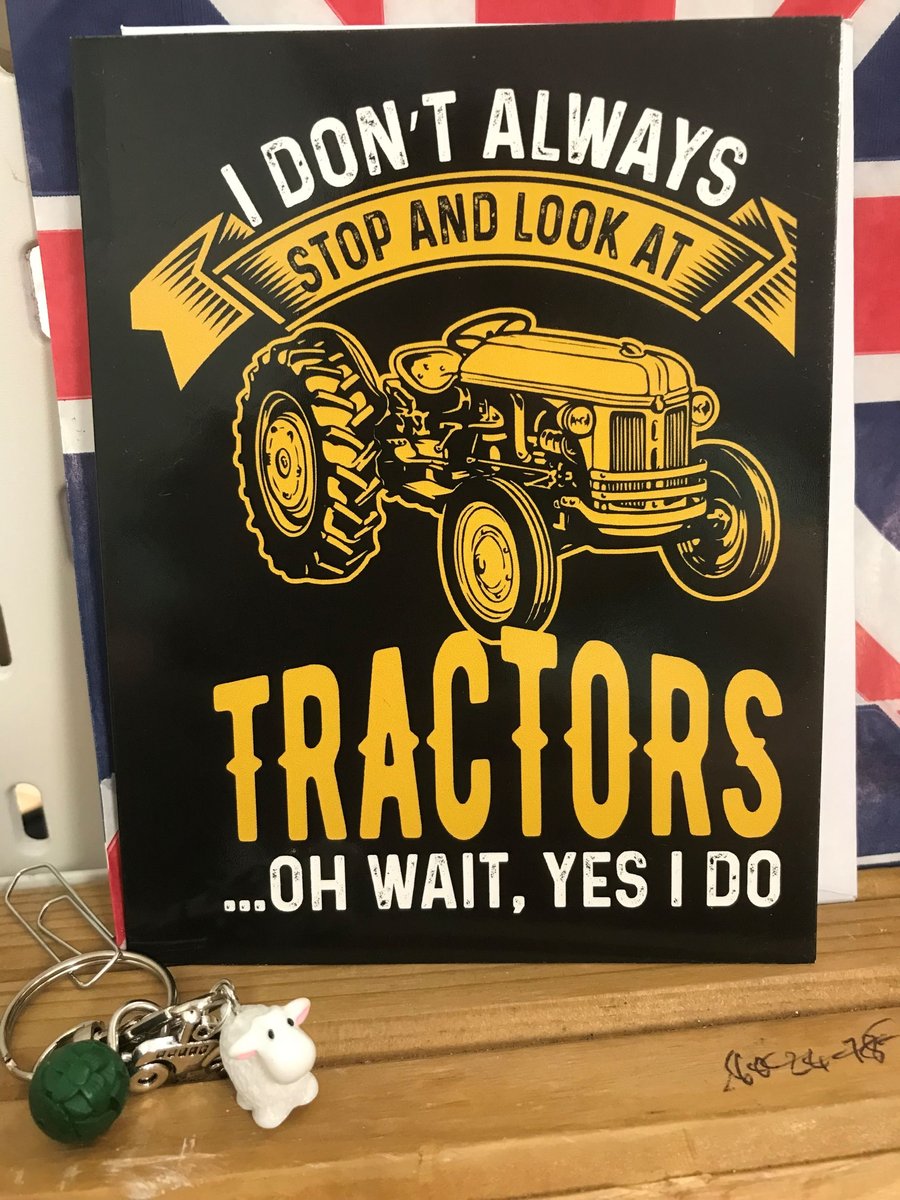Tractor Card and Key Chain - Folksy