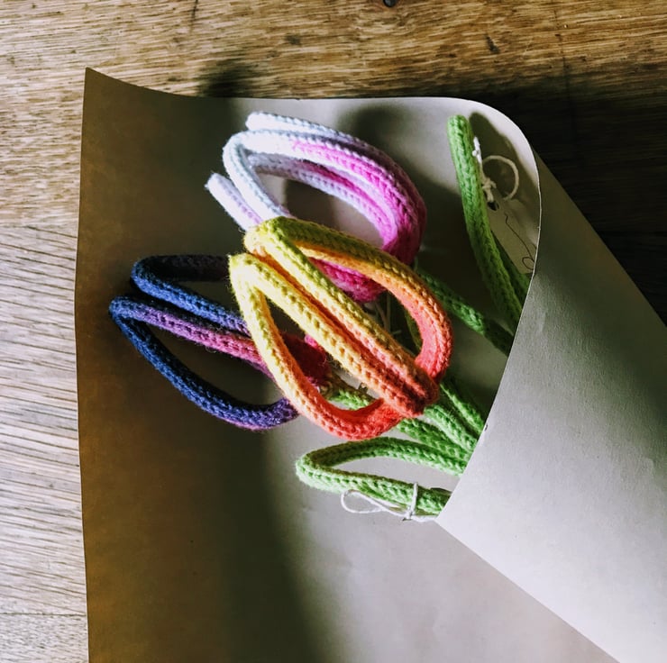 A Simple Spring Tulip - knitted, hand dyed stri... - Folksy