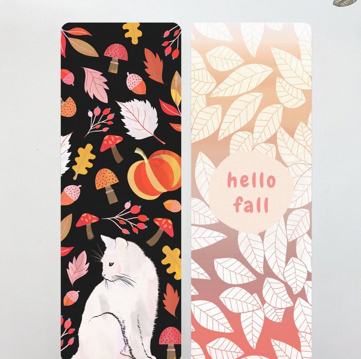 AUTUMN BOOKMARK - Handmade bookmarks - Black ca... - Folksy
