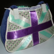 PURPLE & GREEN UNION JACK HAND BAG - Folksy