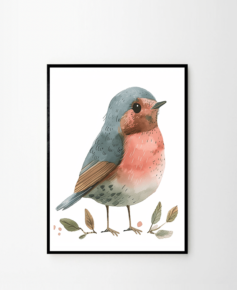 Robin Nursery Print - Folksy