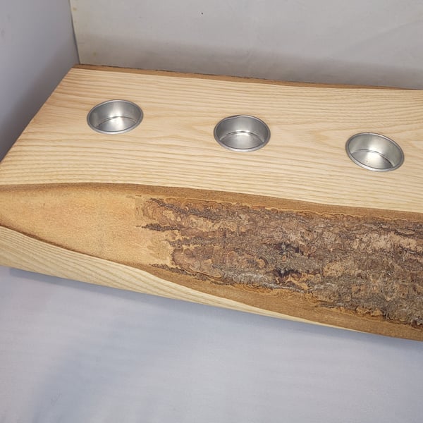 Ash Live edge tea light holder - Folksy