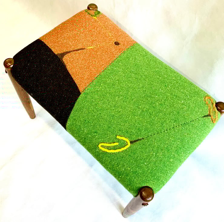 Funky upcycled Vintage Stool - Folksy