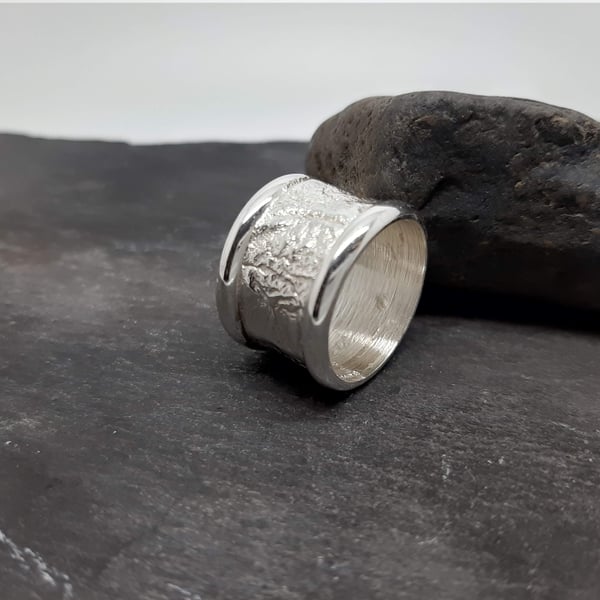 Sterling Silver Reticulated Ornate Ring - Folksy