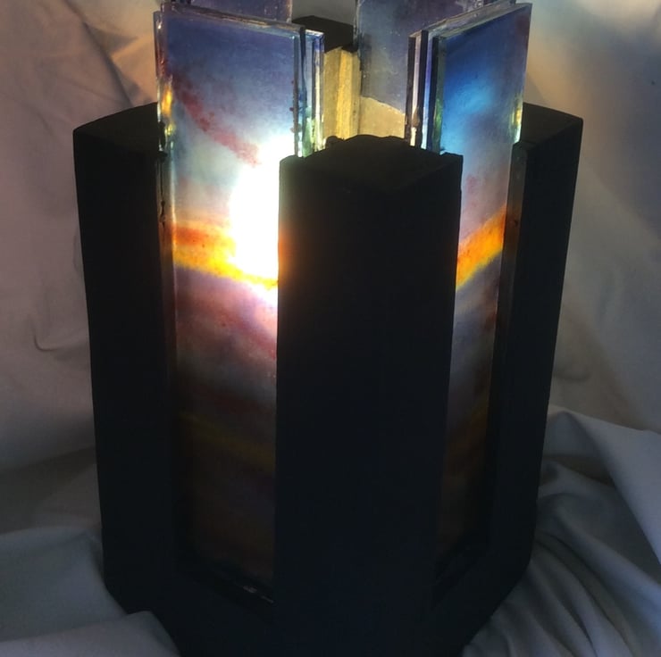 Stained Glass Skyscraper Lamp - Folksy