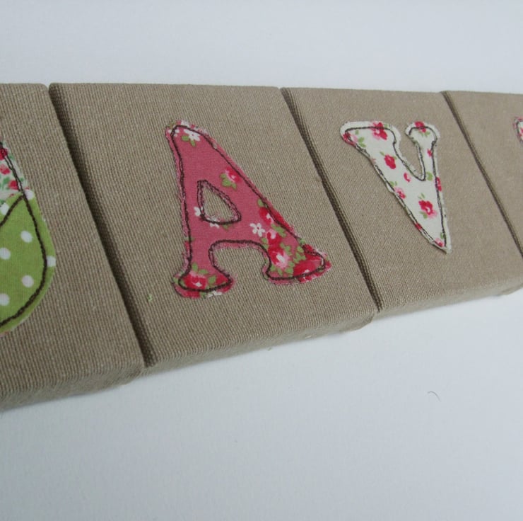 Childrens Name Letters - Mini Canvas Nursery De... - Folksy