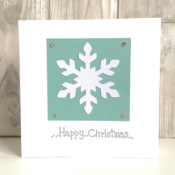 Snowflake Christmas card - Folksy