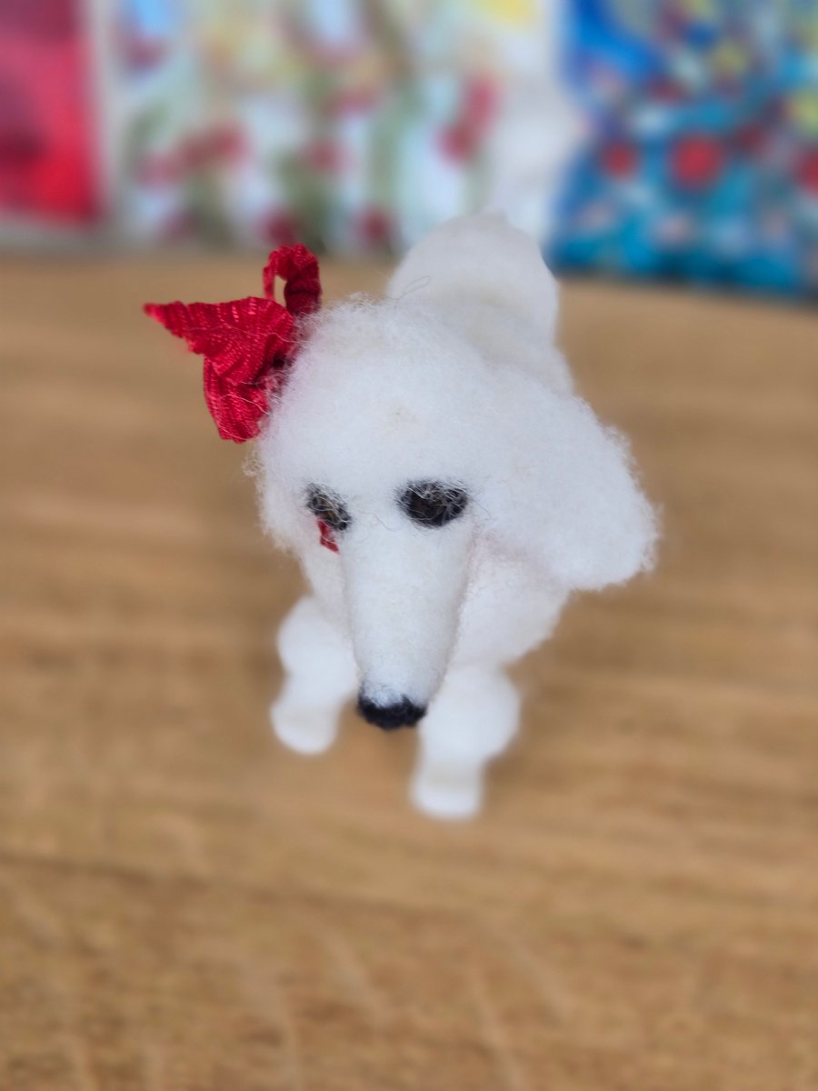 Felted Lady Lucy is a needle felted white poodle - Folksy
