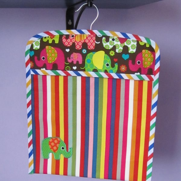 Retro Elephant Peg Bag - Folksy