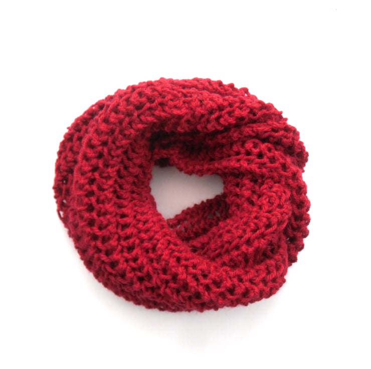 Red Christmas lace Cowl - Folksy