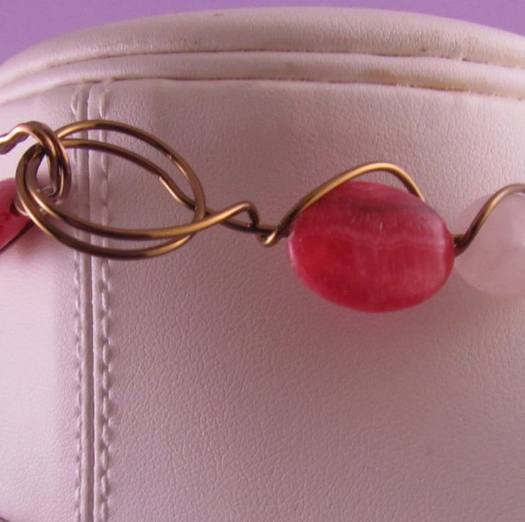 Pink Shell, Rose Quartz Short Necklace, Pink Ne... - Folksy