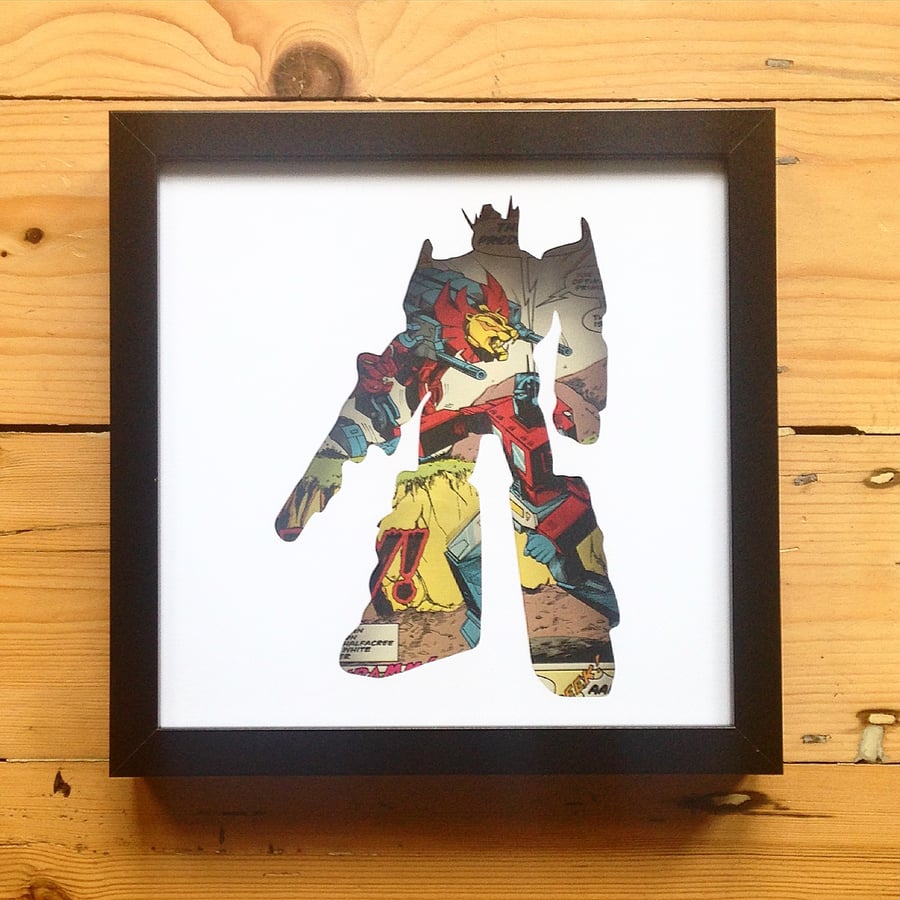 Optimus Prime Silhouette Comic Wall Art Picture... - Folksy