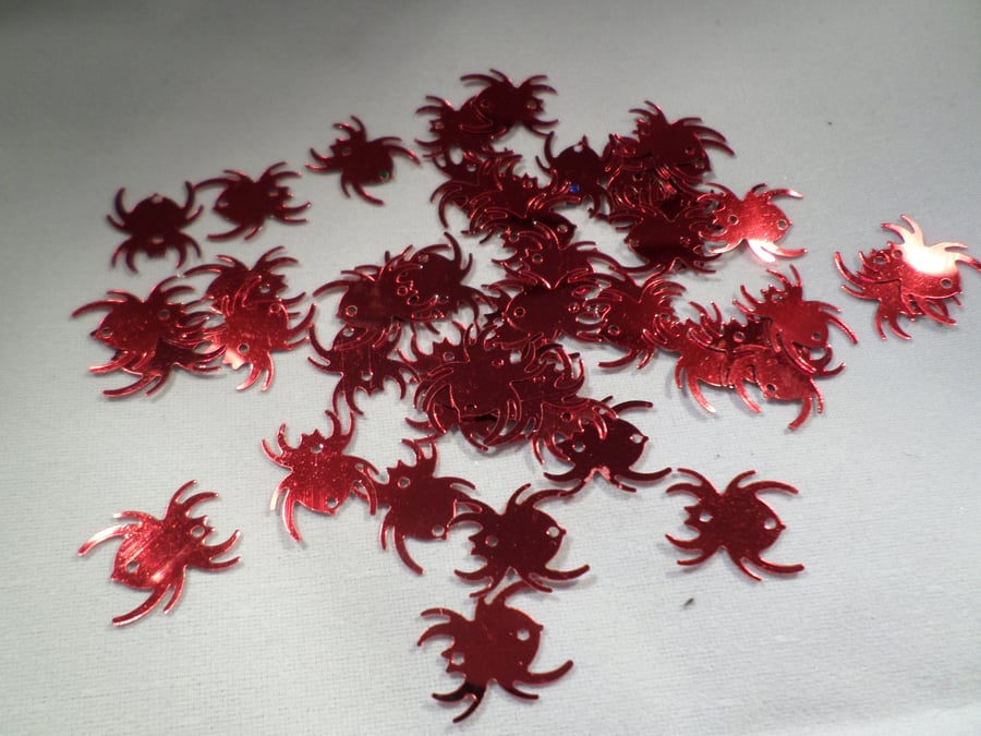 50 x Craft Sequins - Halloween - Spider - 15mm ... - Folksy