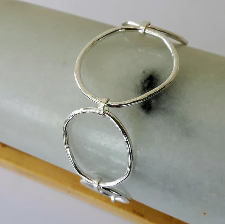 Sterling Silver Large Link Chain Bracelet, Hall... - Folksy
