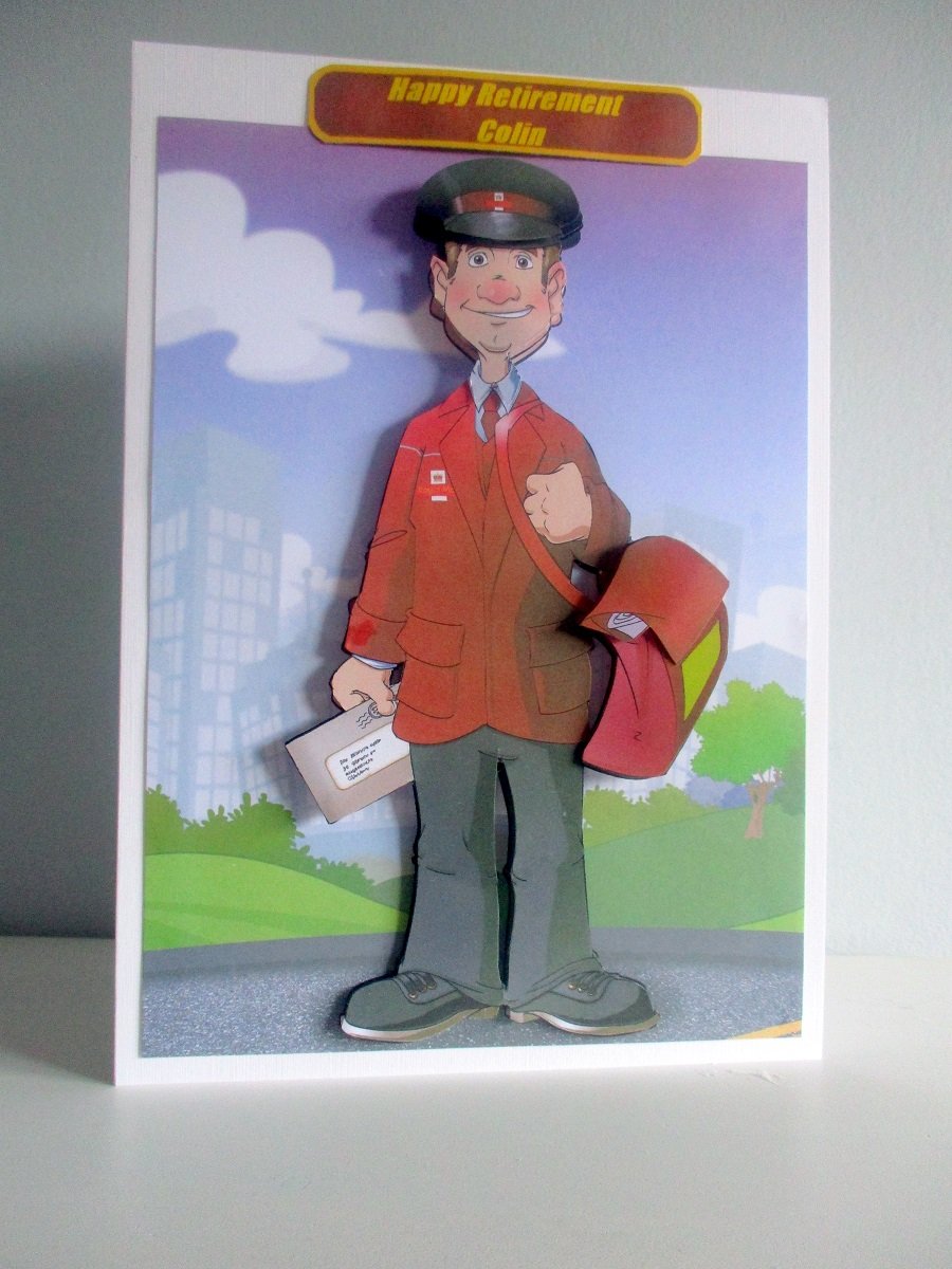 Handmade 3D Postman Retirement, Birthday, Thank... - Folksy