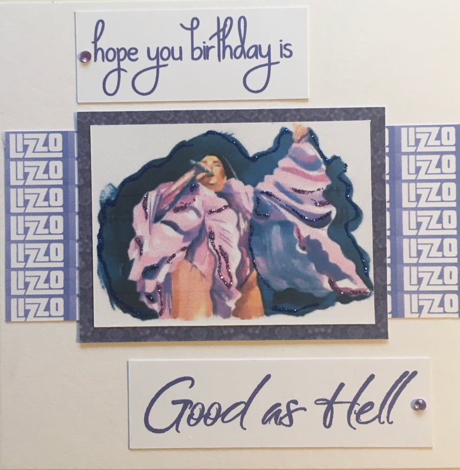 Birthday Card - for Lizzo fan - Folksy