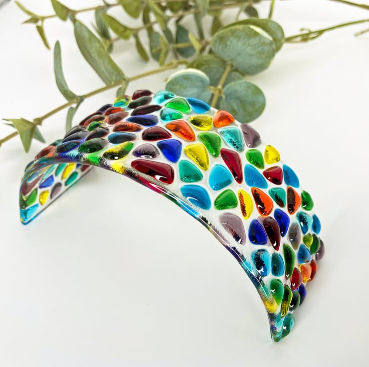 Fused Glass Rainbow Colours Bridge, Arch, Small... - Folksy