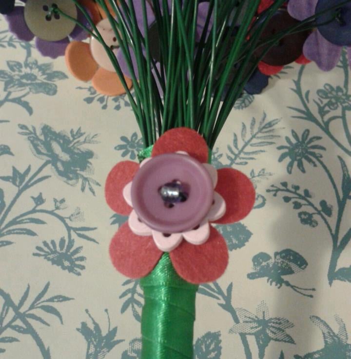 'Spring Bloom' Button Bouquet FREE DELIVERY - Folksy