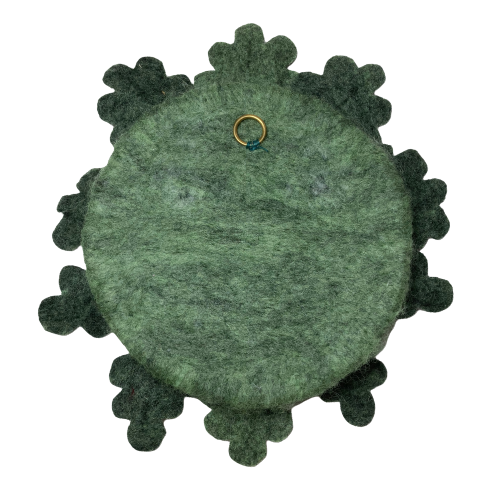 Green man wall plaque, needle felted woollen sc... - Folksy
